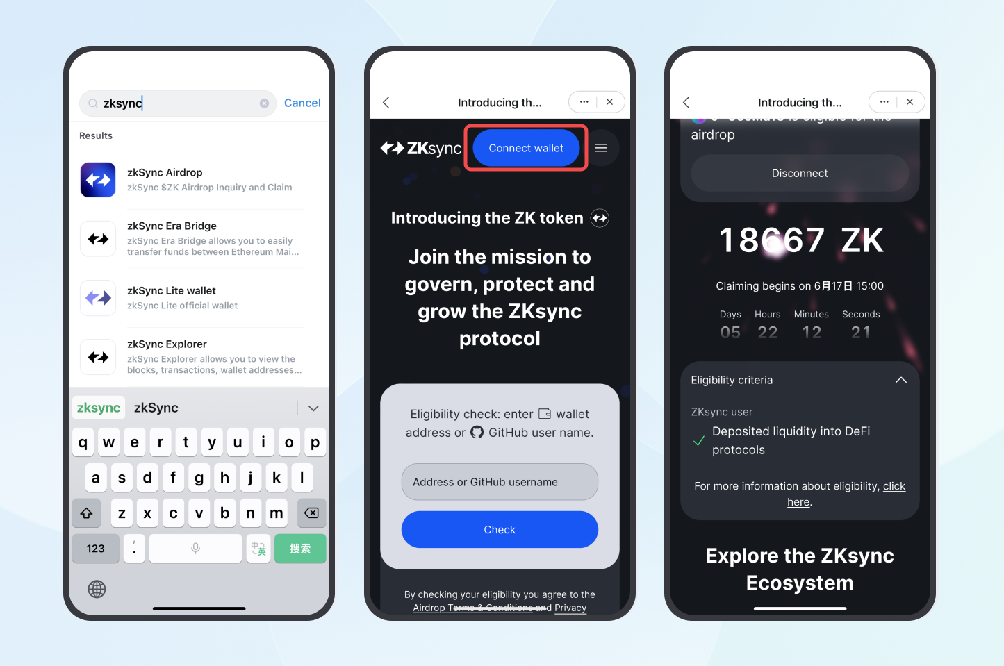 Check your eligibility for the upcoming $ZK airdrop – imToken - Ethereum Wallet, Bitcoin Wallet ...