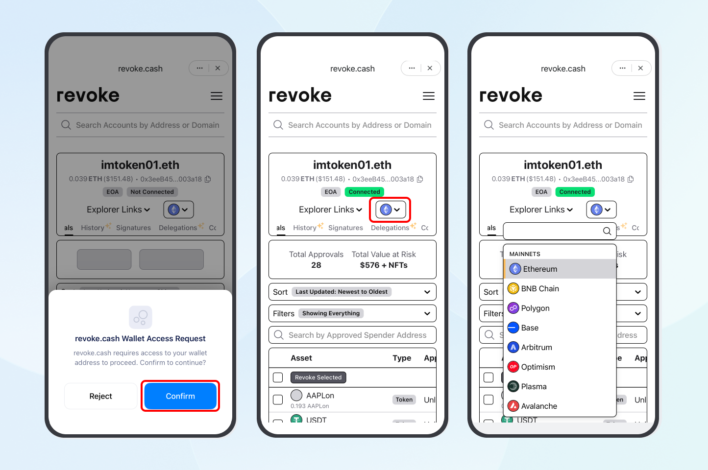 Step-By-Step Guide on Using Revoke.cash for Authorization Management – imToken - Ethereum Wallet ...