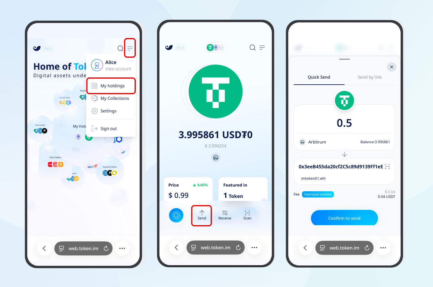 How to Transfer and Receive Tokens – imToken - Ethereum Wallet, Bitcoin ...
